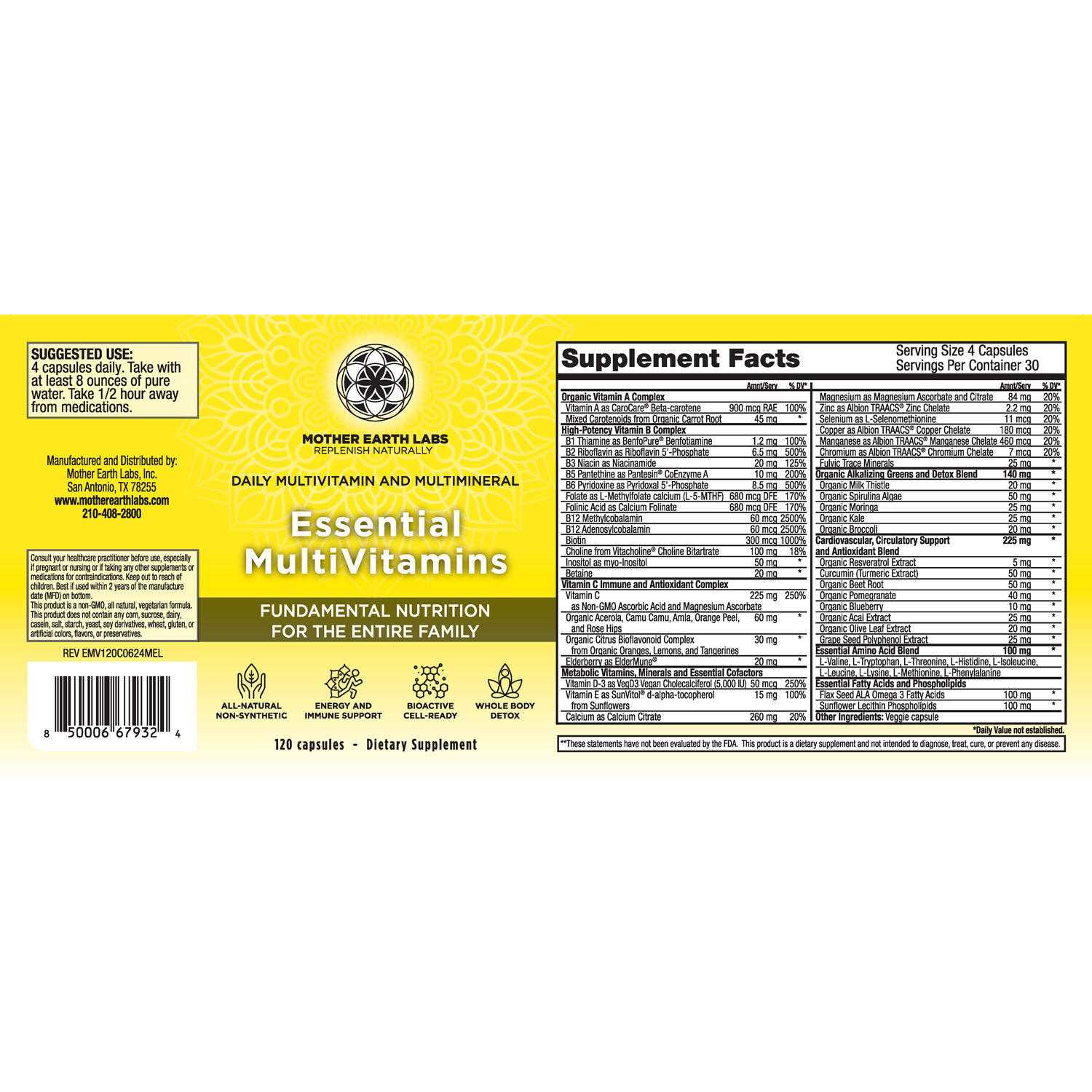 Essential MultiVitamins Capsules | Daily Nutrition Support – Mother ...